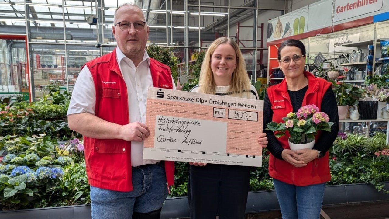 900 Euro für Frühförderung von Caritas-AufWind im Kreis